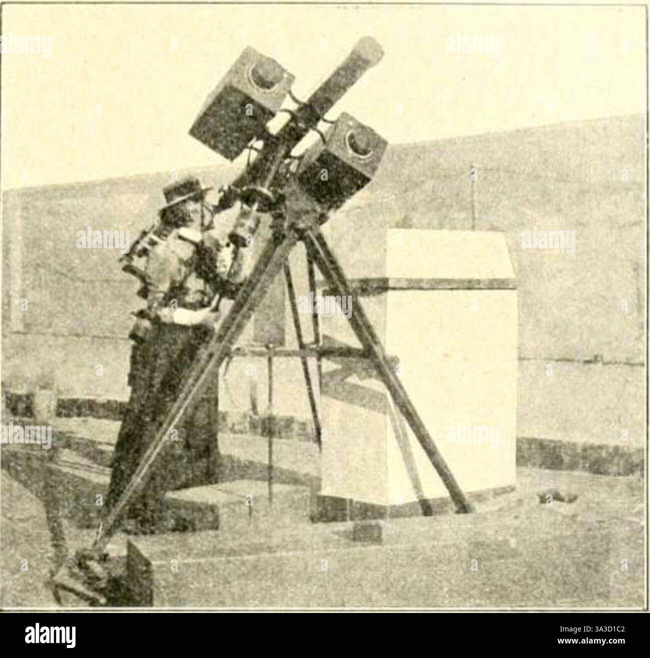 The Irish astronomer Annie Scott Maunder with her solar cameras working ...