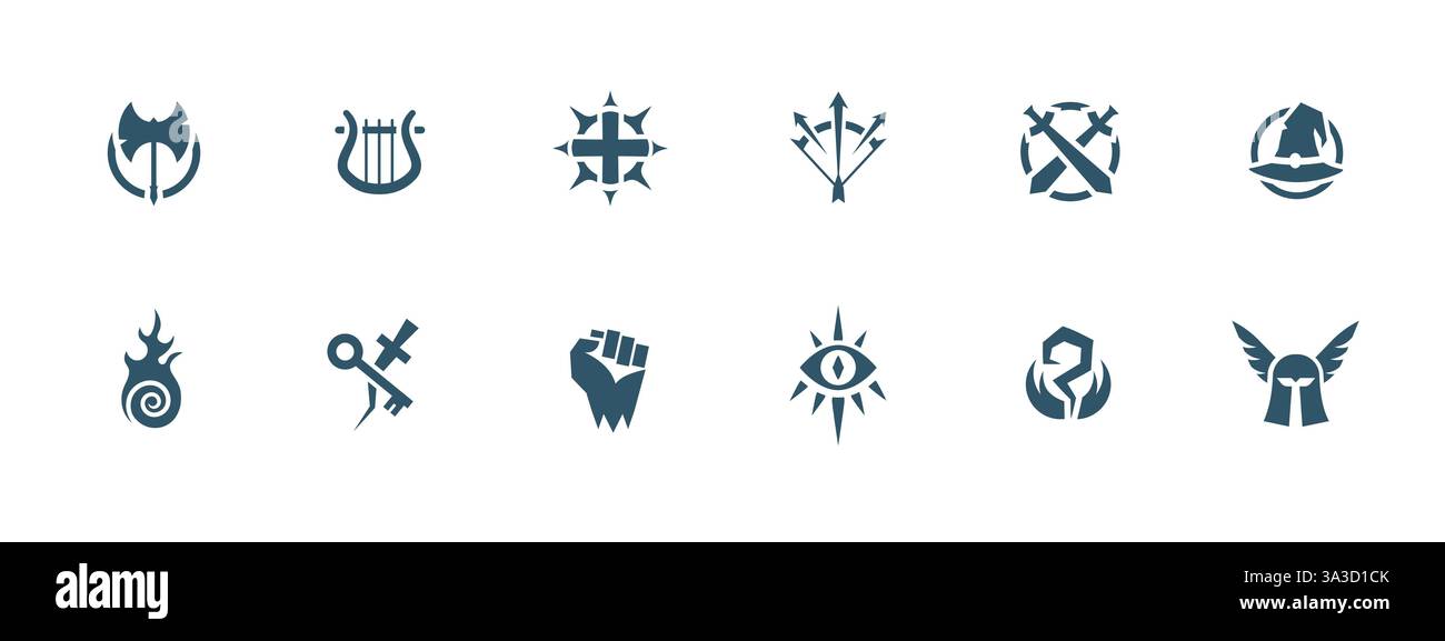 Mystical symbols set featuring Stock Vector Images - Alamy