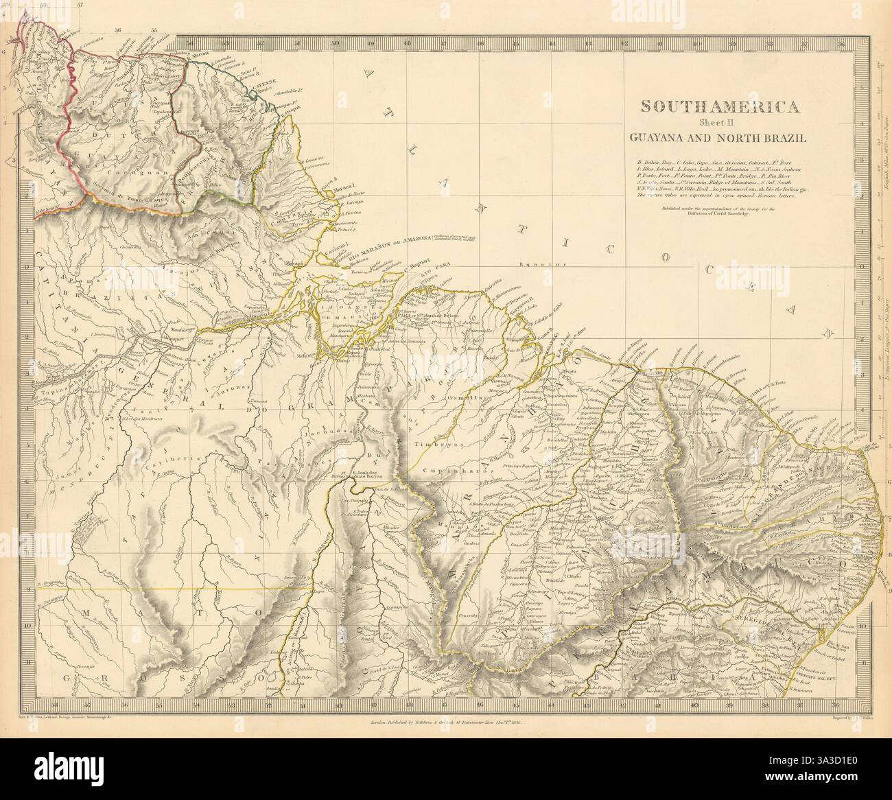 AMAZONIA. Showing Indian tribes. Guyana Surinam Brazil. Recife. SDUK ...