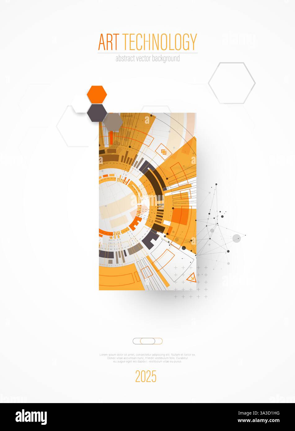 Modern technology design for posters. Page layout. Futuristic ART ...