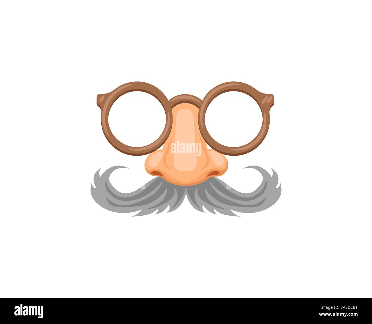 Funny fake glasses with nose and mustache for disguise and costume accessories Stock Vector ...