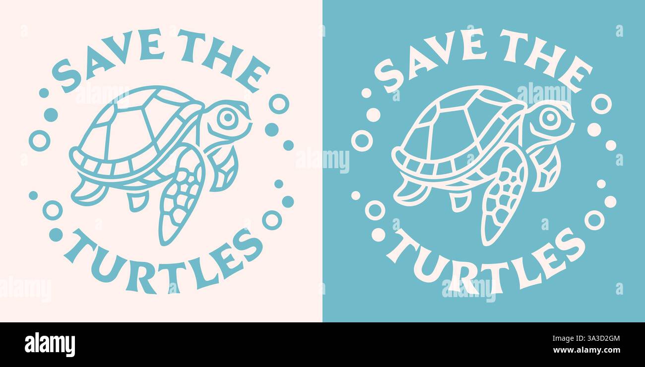 Turtle conservation sign. Stock Vector Images - Alamy