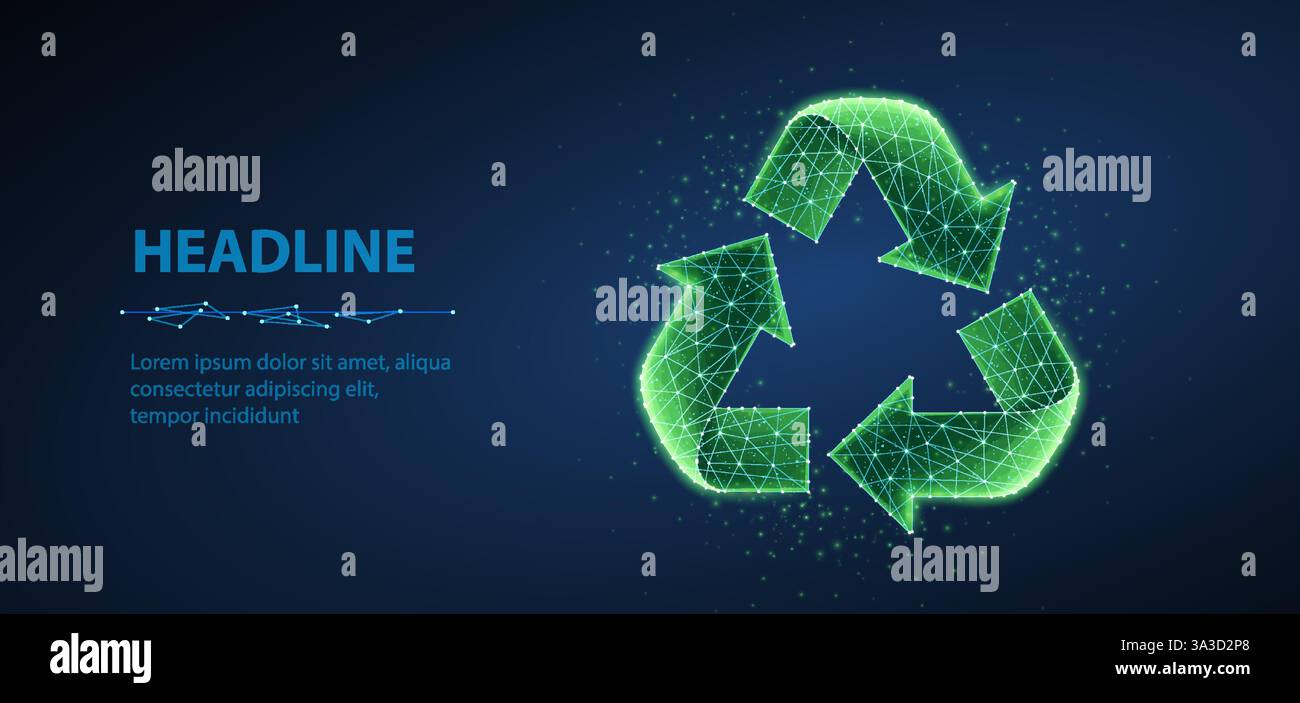 Recycle vector icon isolated on blue. Eco symbol, ecology cycle ...