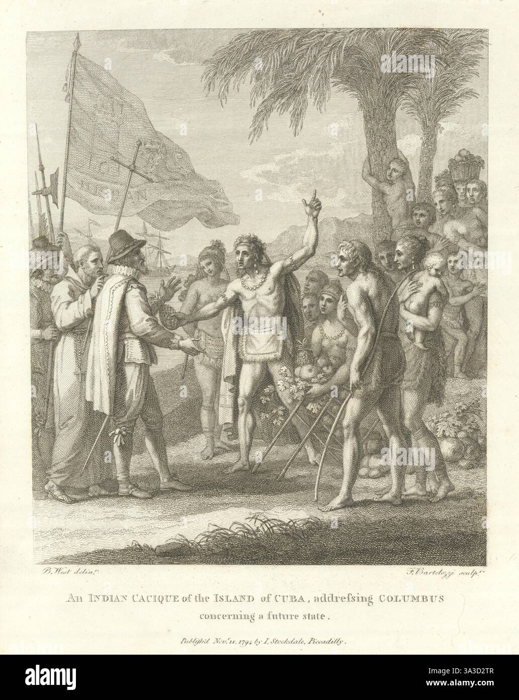 'An Indian Cacique of the Island of CUBA, addressing Columbus'. EDWARDS ...