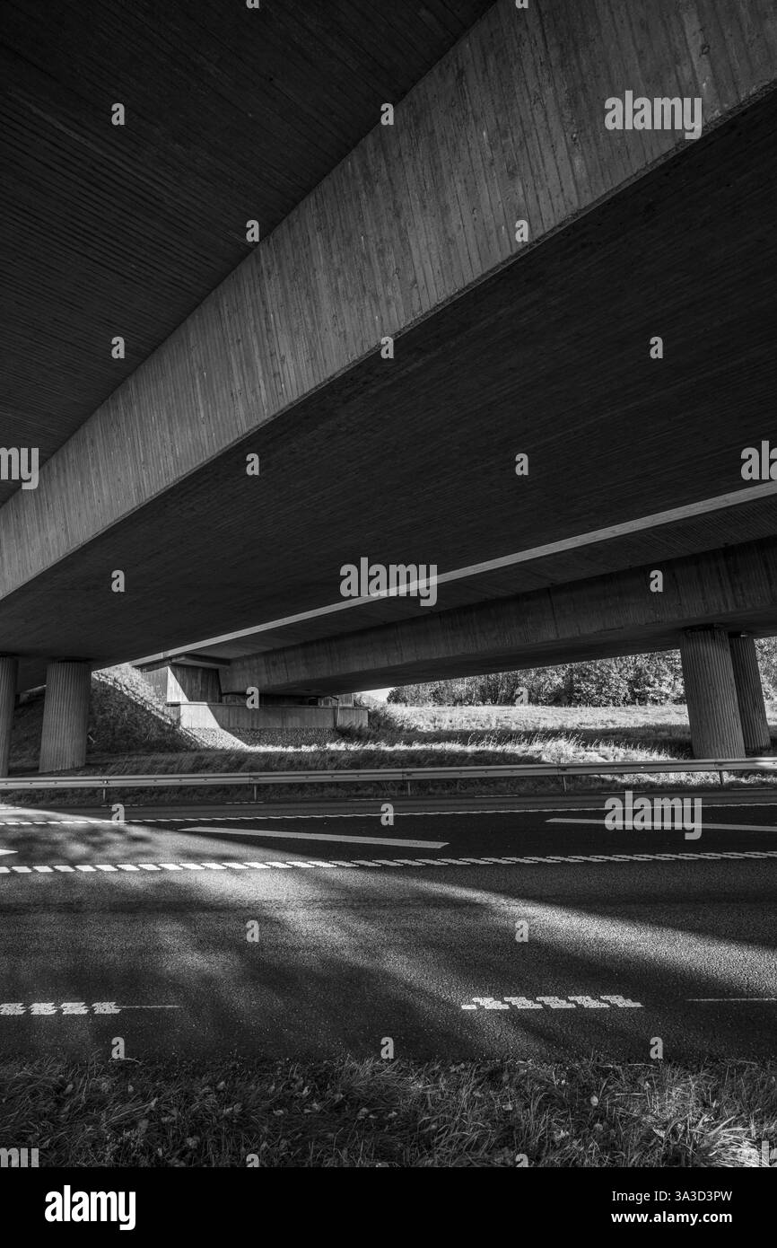 View highway from car Black and White Stock Photos & Images - Alamy