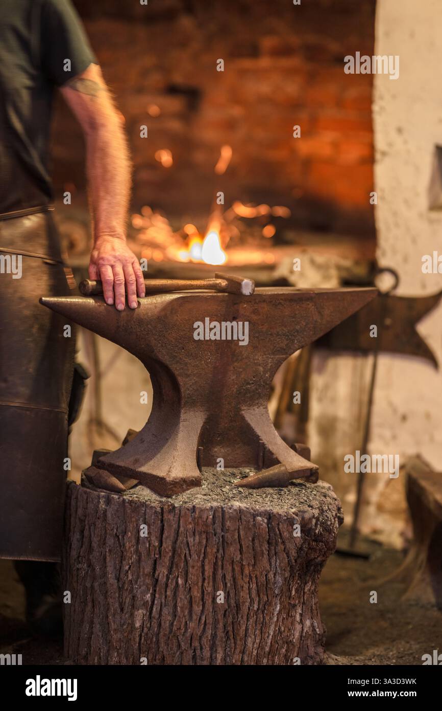 Old mechanical hammer in hi-res stock photography and images - Alamy