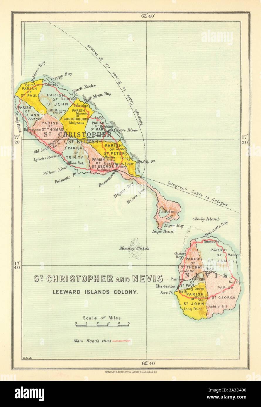 Leeward islands map hi-res stock photography and images - Alamy