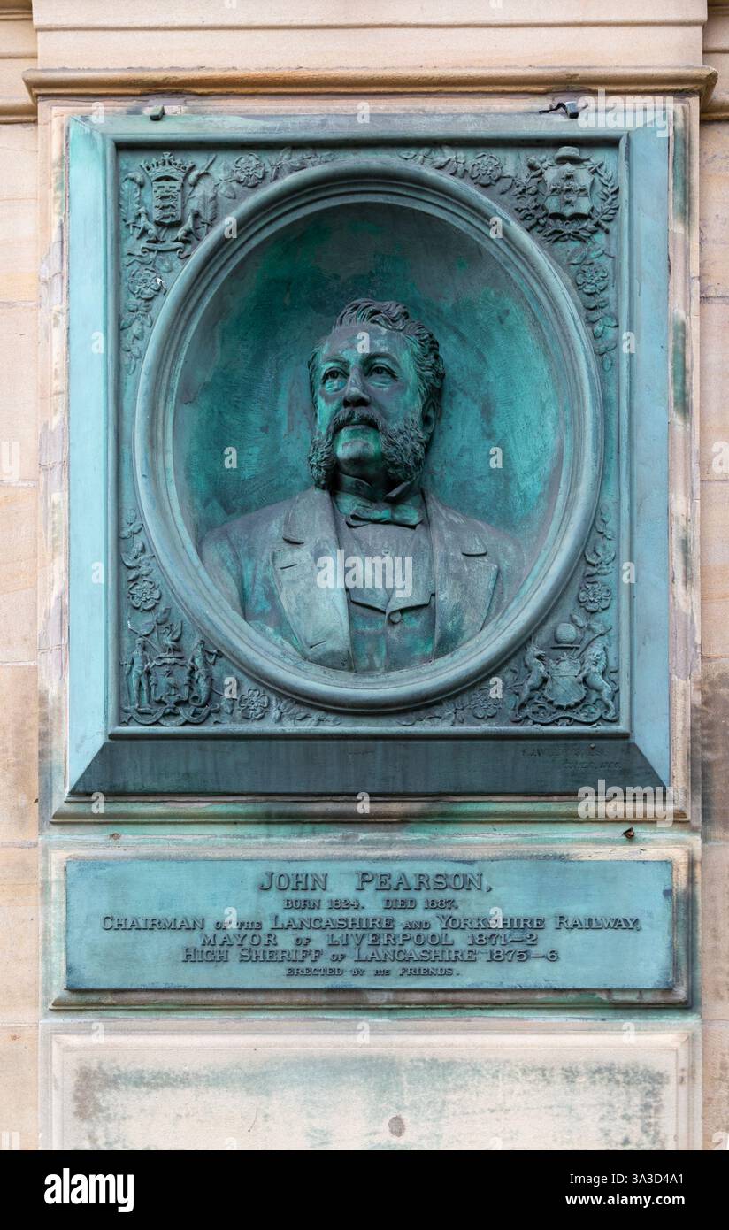 John Pearson 1824-1887 memorial monument, Exchange railway station ...
