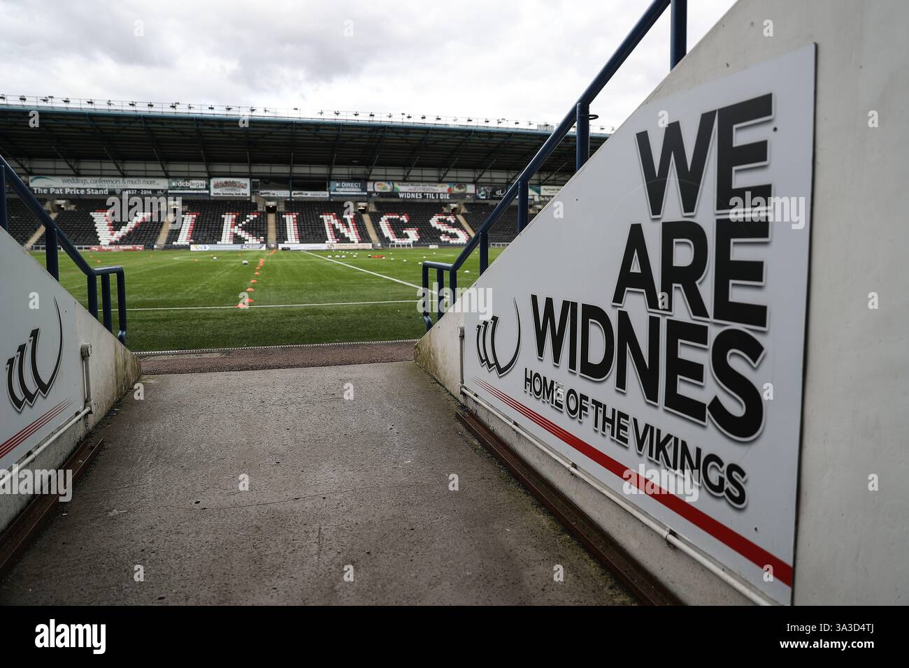 A general view inside of DCBL Stadium, home of Widnes Vikings ahead of ...