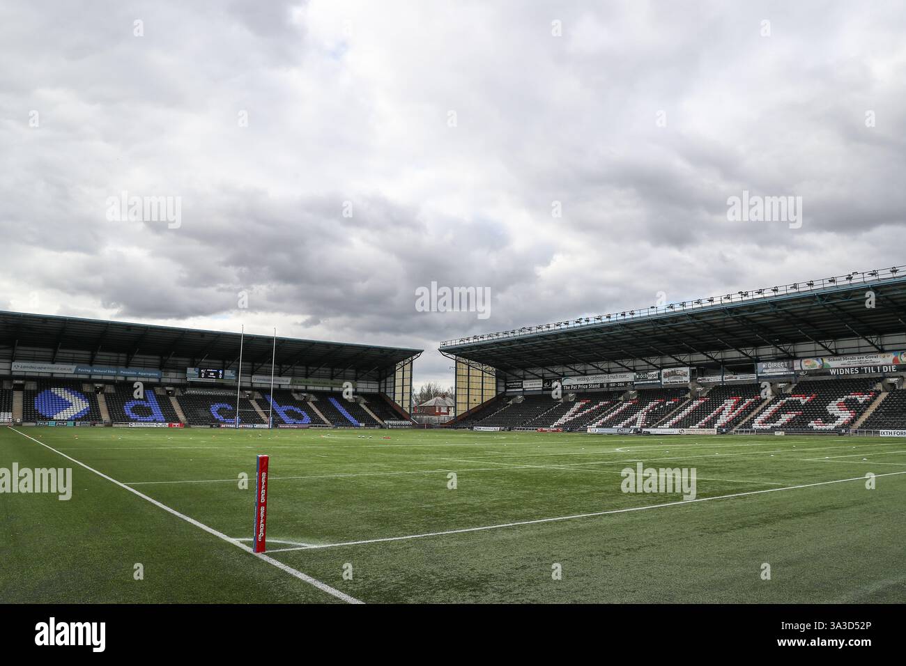 A general view inside of DCBL Stadium, home of Widnes Vikings ahead of ...