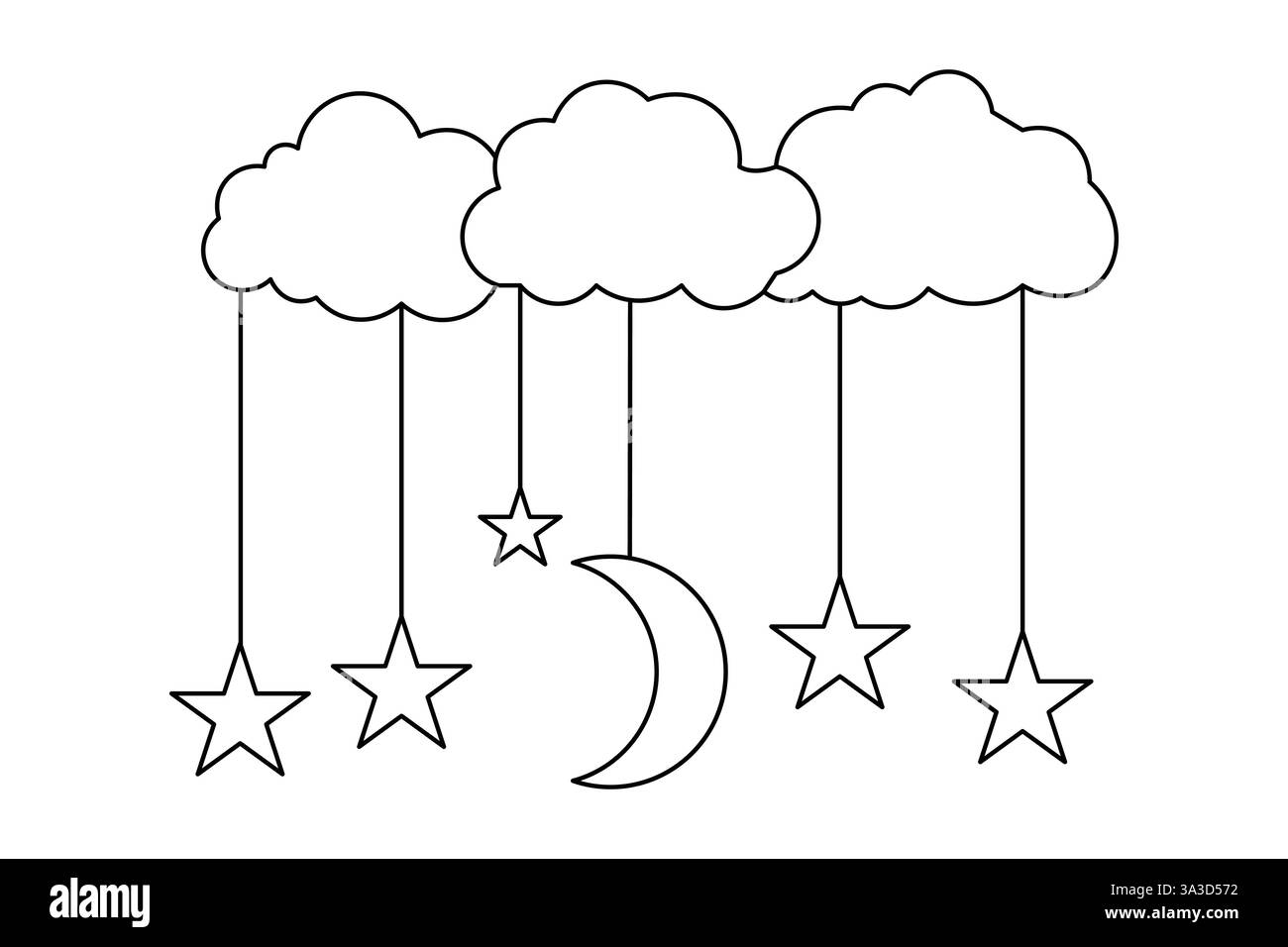Continuous one line cloud and sun drawing of isolated outline vector ...