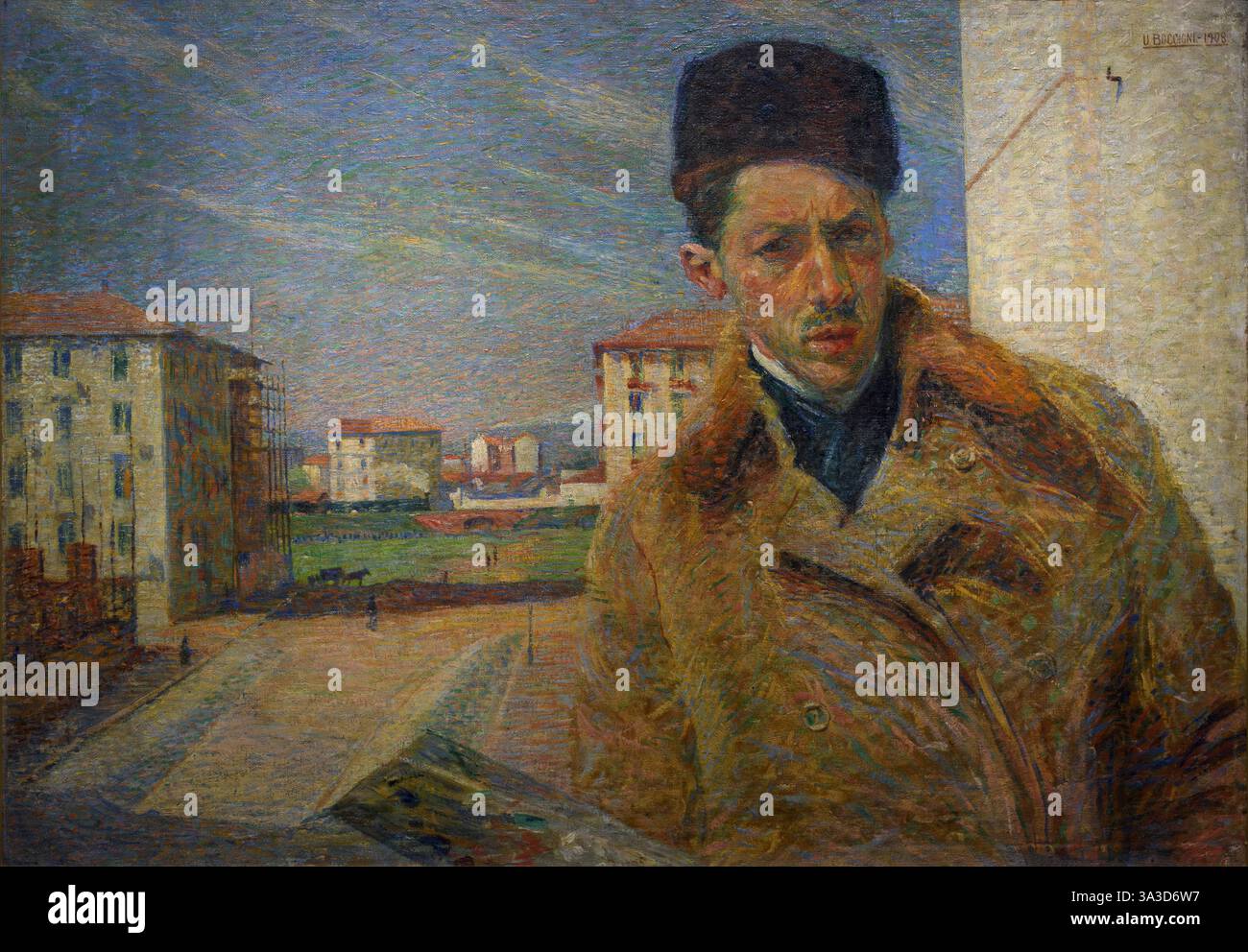 Umberto Boccioni (1882 - 1916), Self-Portrait, 1908. Autoritratto Stock ...