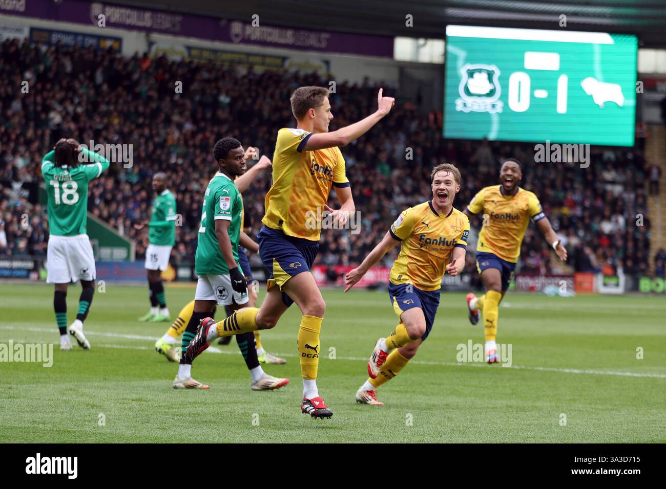 Derby County's Harrison Armstrong celebrates scoring their side's ...