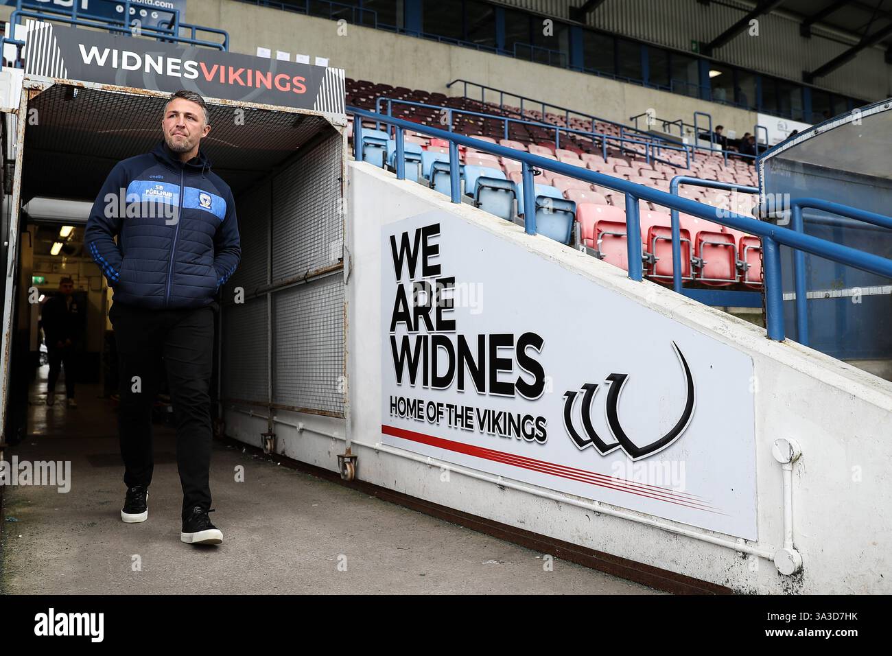 Sam Burgess Head Coach of Warrington Wolves arrives ahead of the ...