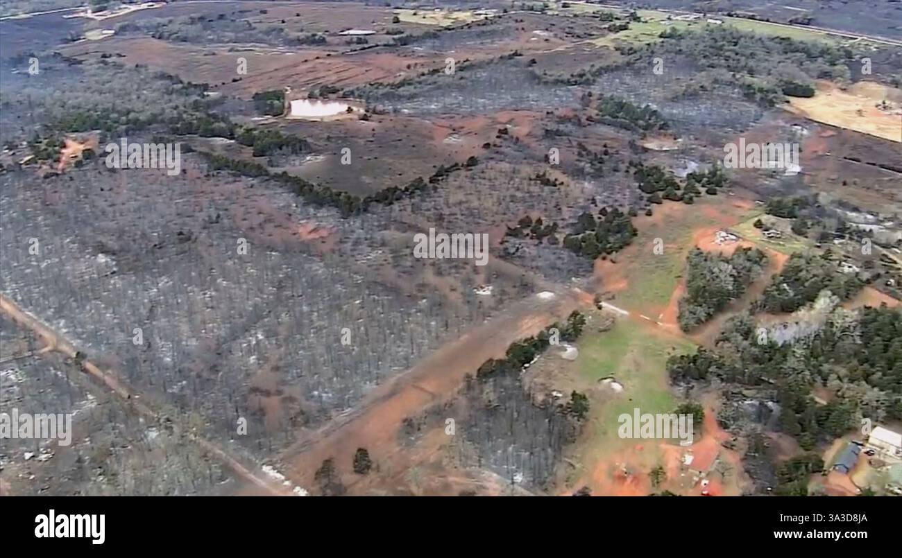 This image provided by shows aerials over the damage caused by the ...