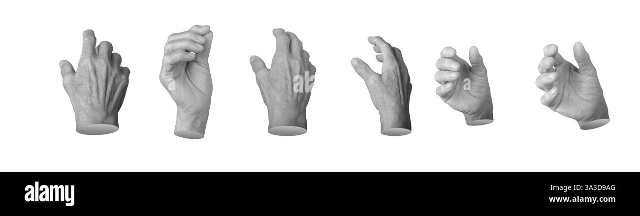 An elderly woman s hand reaching out, fingers extended in a grasping ...