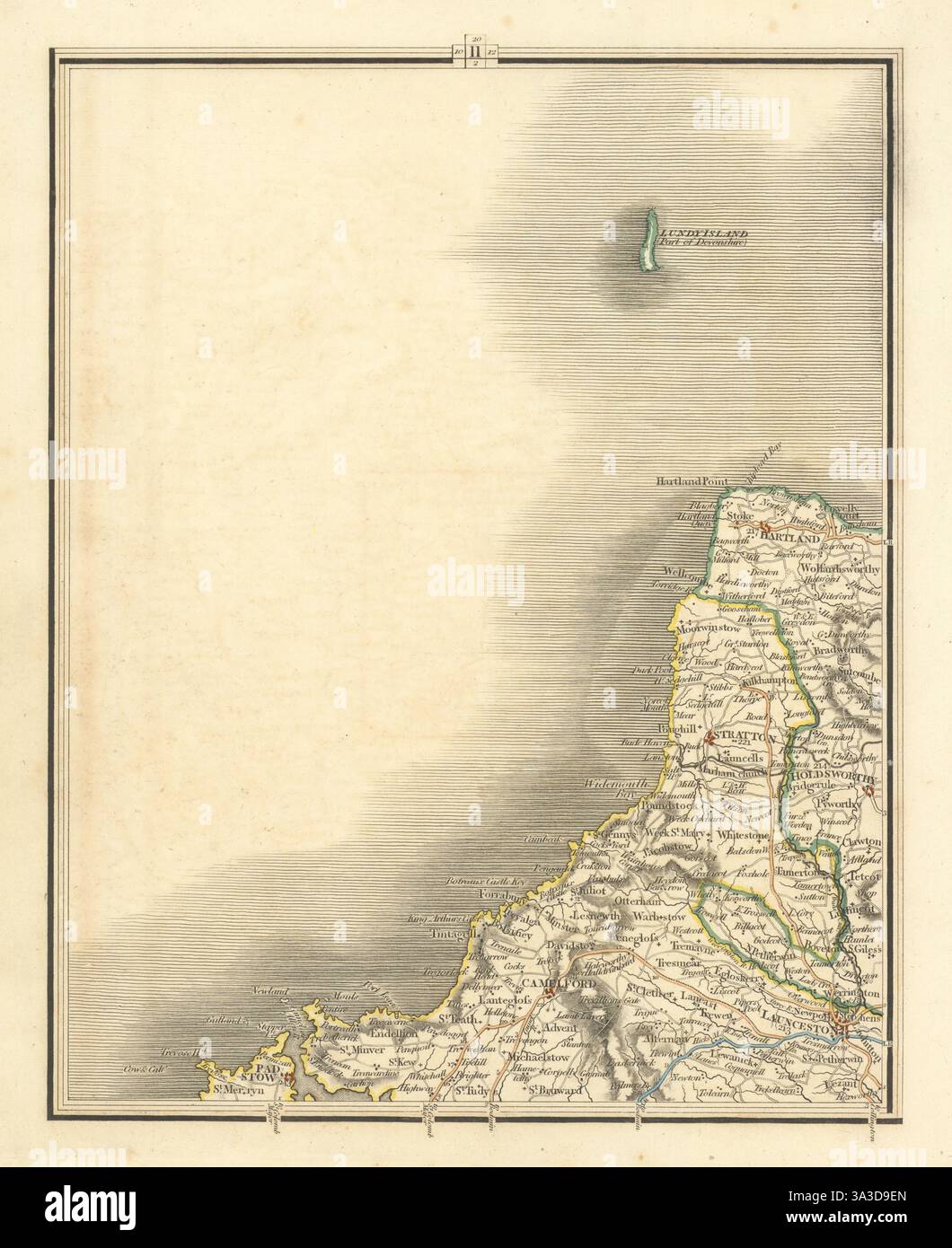 NORTH CORNWALL & DEVON.Hartland Bude Holsworthy Launceston Padstow.CARY ...