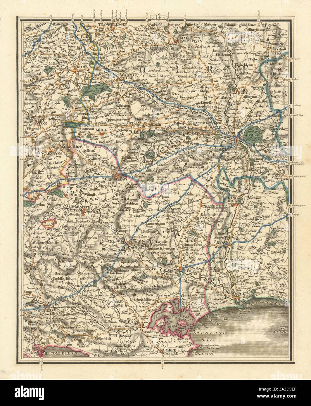 SALISBURY PLAIN DORSET COAST. Wilts Poole Bournemouth Dorchester. CARY ...