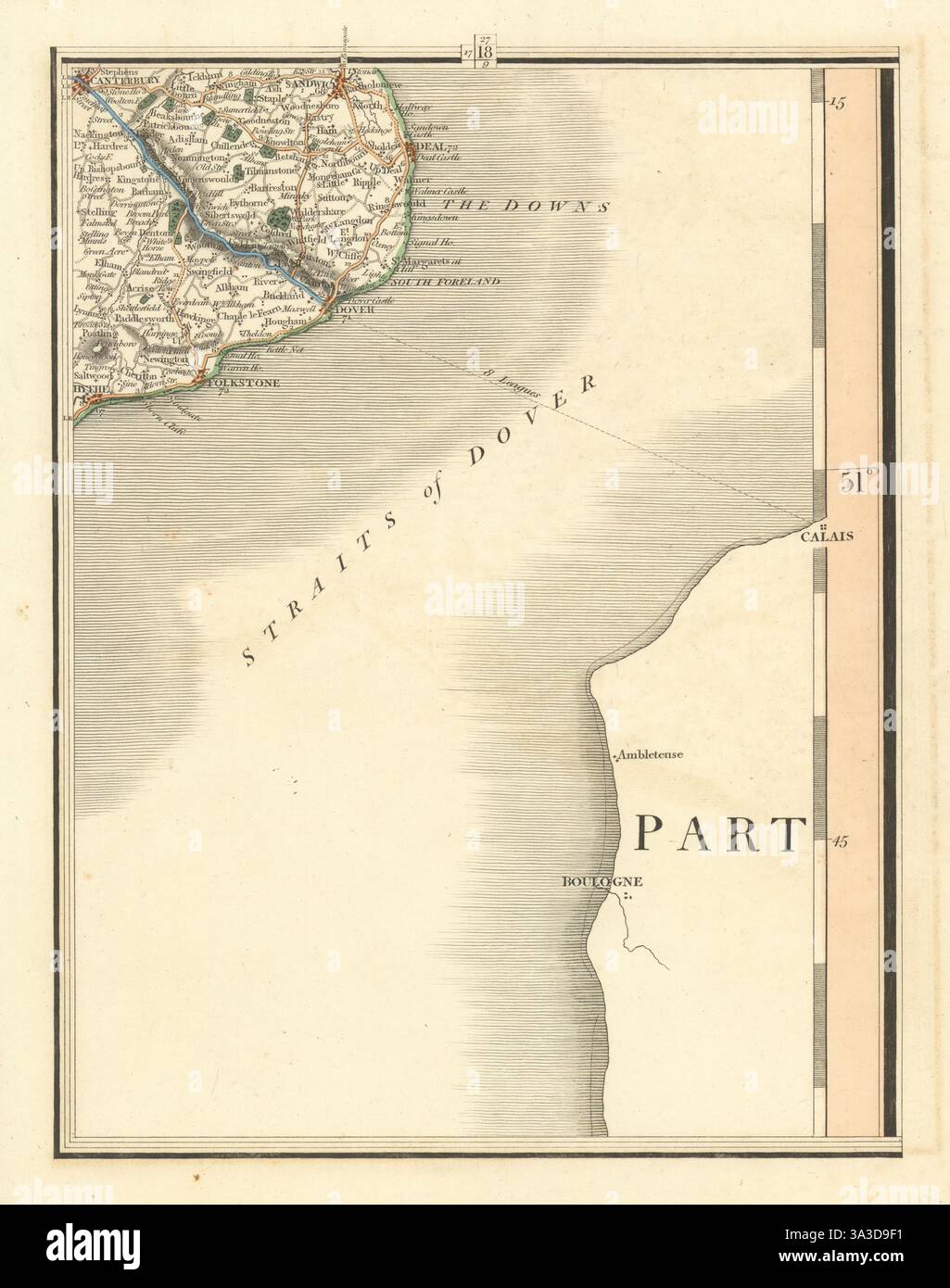DOVER STRAIT CHANNEL PORTS. Kent Deal Folkestone Calais Boulogne. CARY ...