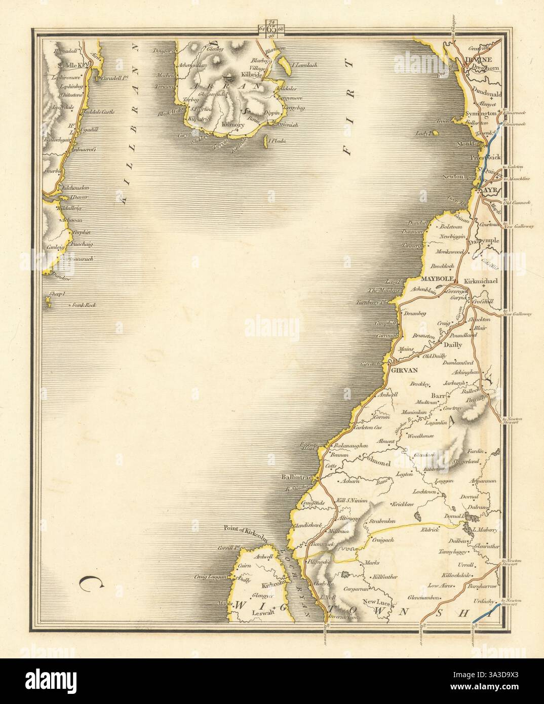FIRTH OF CLYDE. Ayrshire Wigtonshire Ayr Stranraer Wigton. CARY 1824 ...