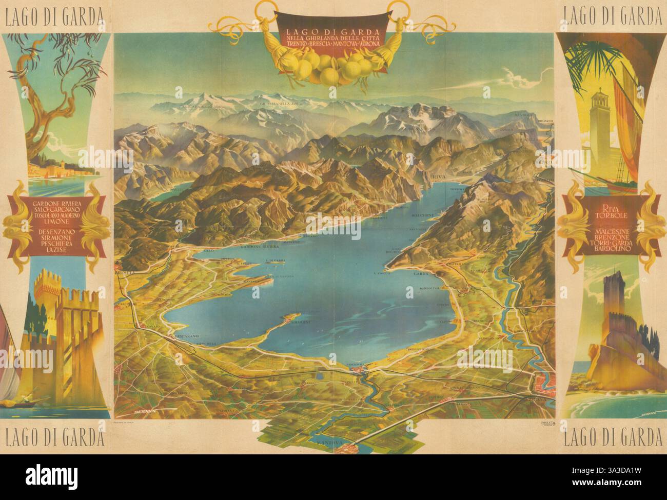 Map lake garda hi-res stock photography and images - Alamy