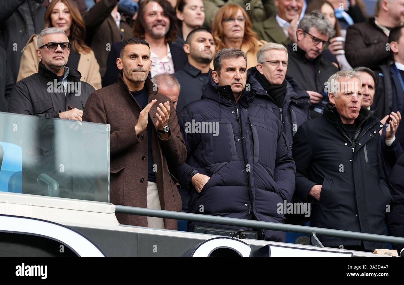 Manchester City chairman Khaldoon Al Mubarak (left) alongside CEO ...