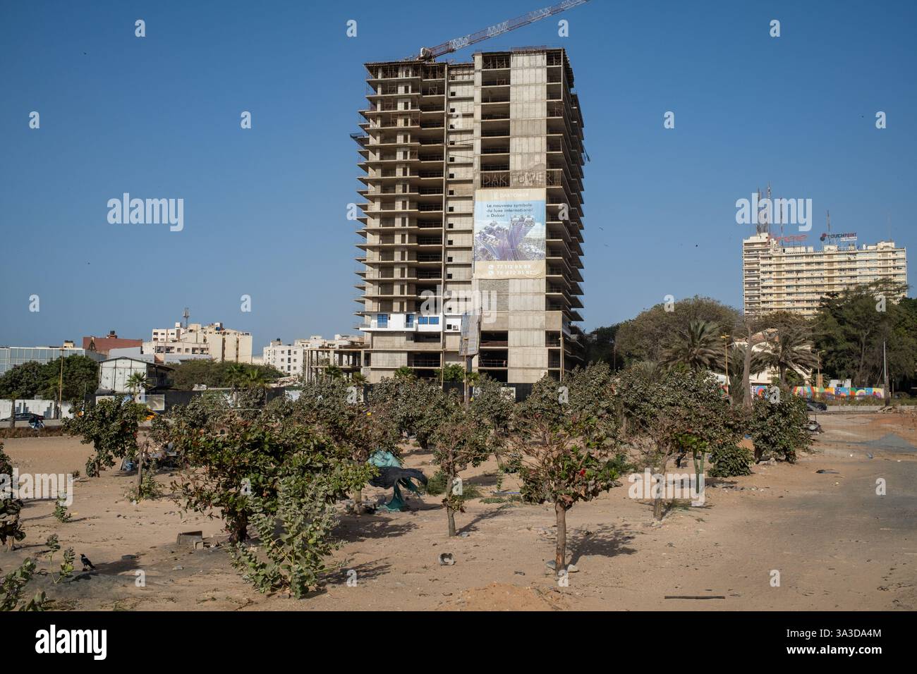 Dakar, Senegal. 13th Mar, 2025. A building under construction on the ...
