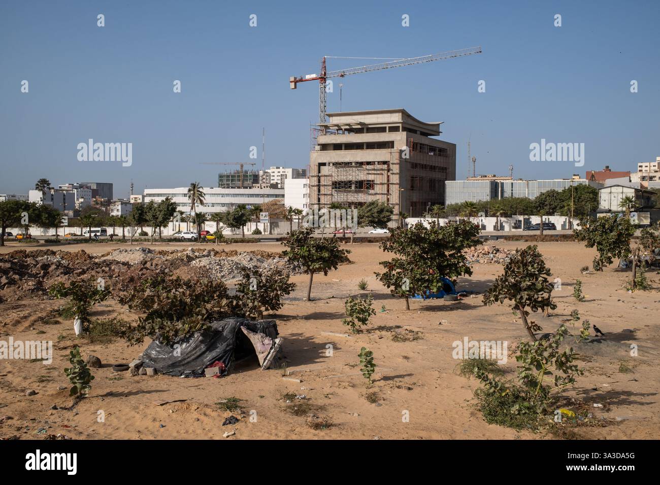 Dakar, Senegal. 13th Mar, 2025. A building under construction on the ...