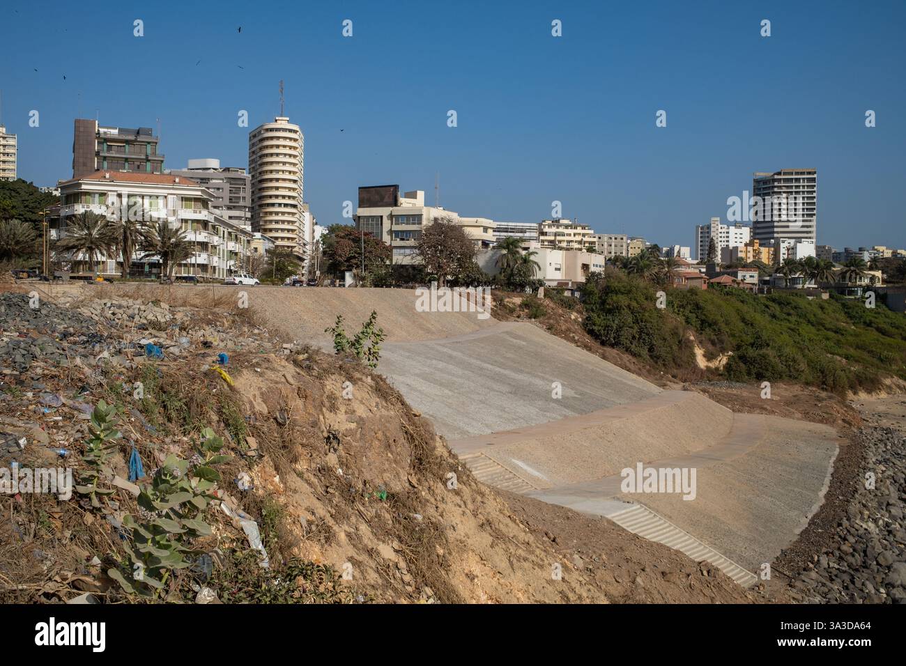 Dakar, Senegal. 13th Mar, 2025. A completely concreted section of the ...