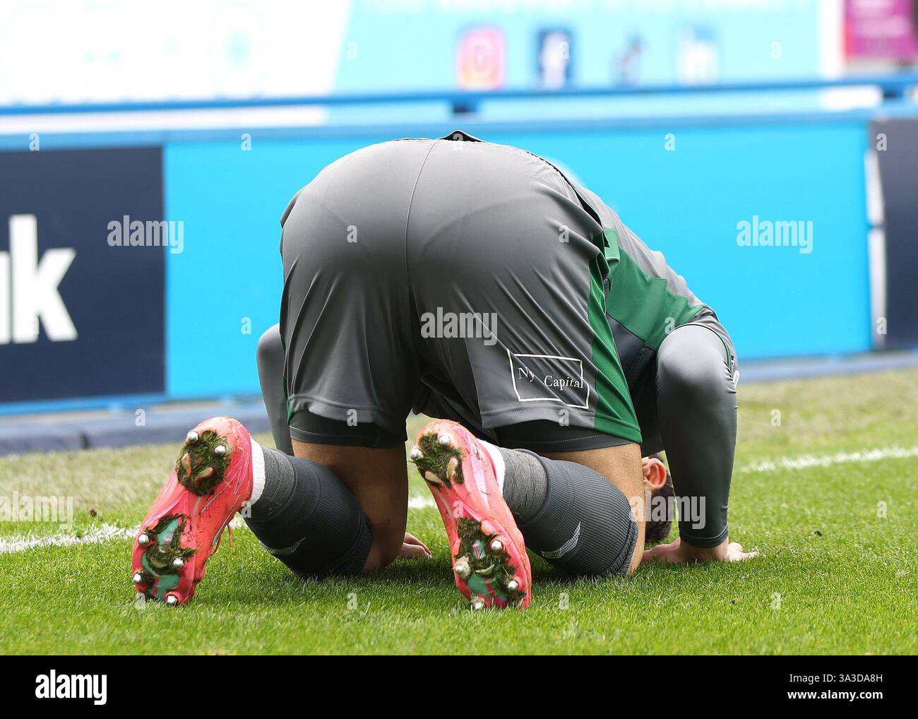 Cardiff City's Yousef Salech celebrates scoring during the Sky Bet ...