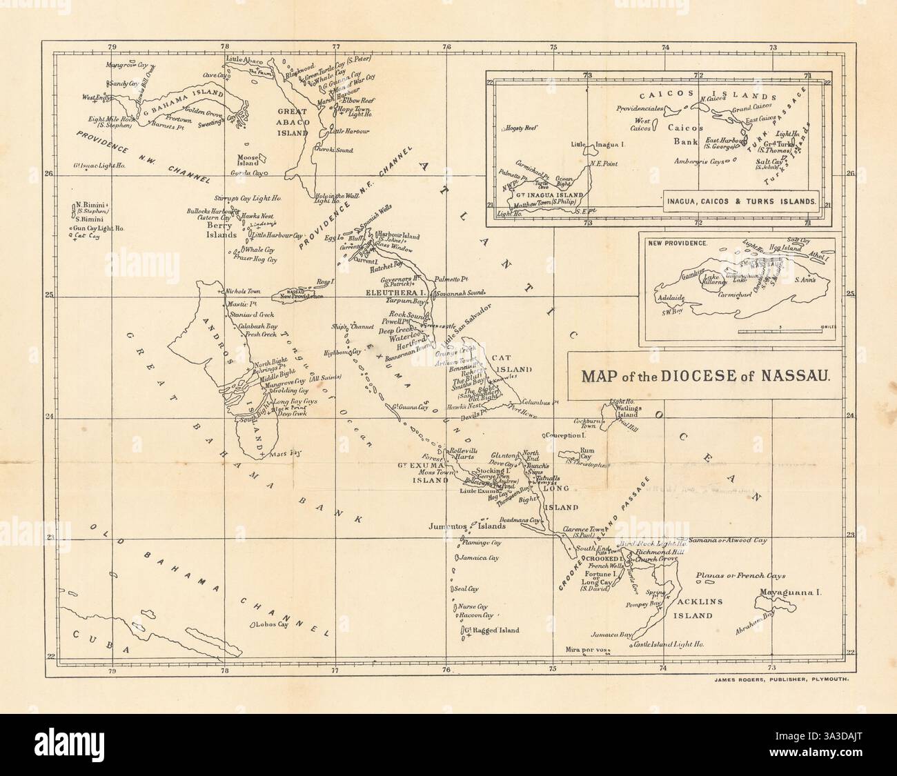 Bahamas nassau map hi-res stock photography and images - Alamy
