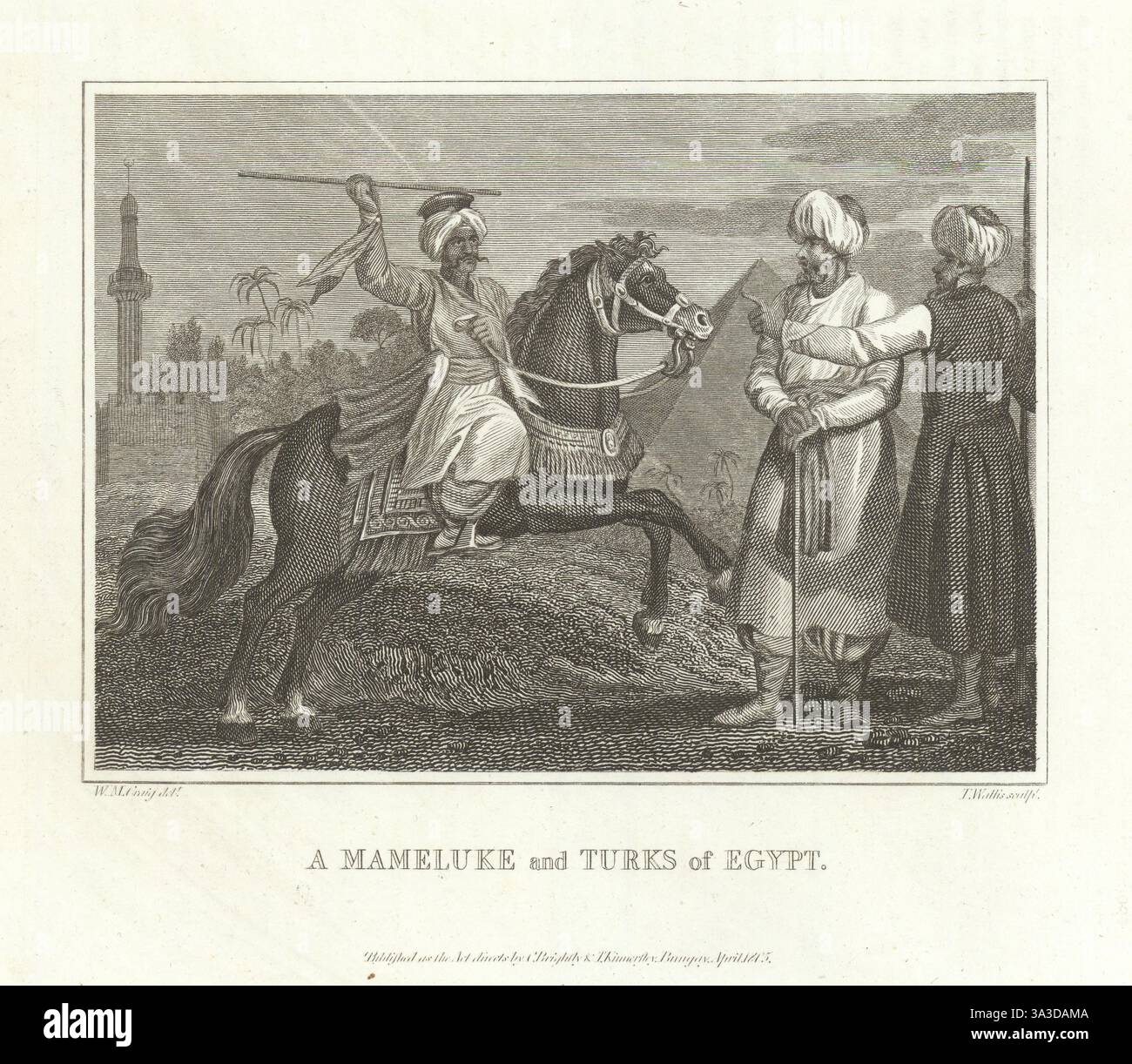 A Mameluk and Turks of Egypt. Mamluk. Antique copperplate print 1805 ...