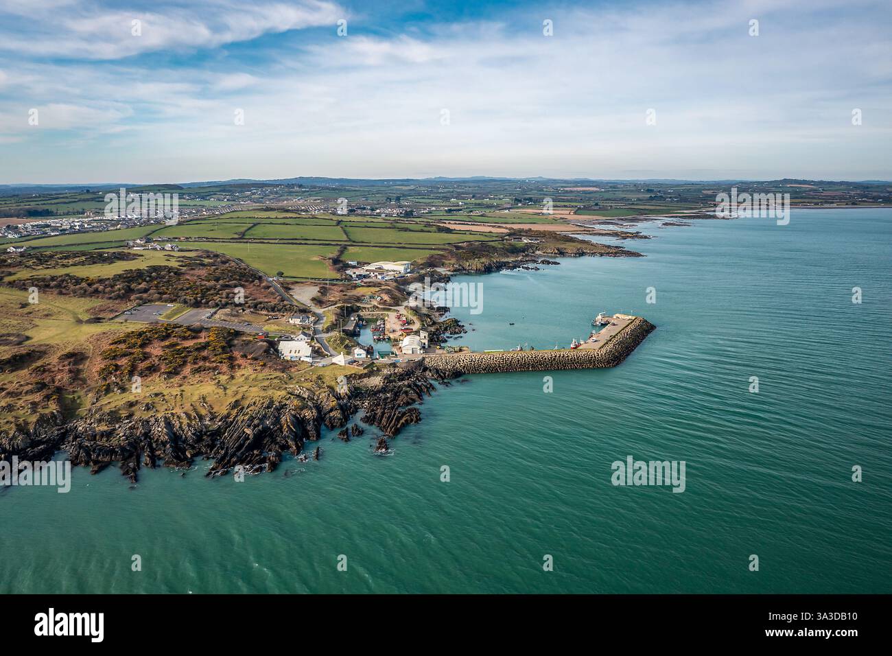 Aerial View Over Clogherhead, Oriel Port, Louth Ireland Stock Photo - Alamy