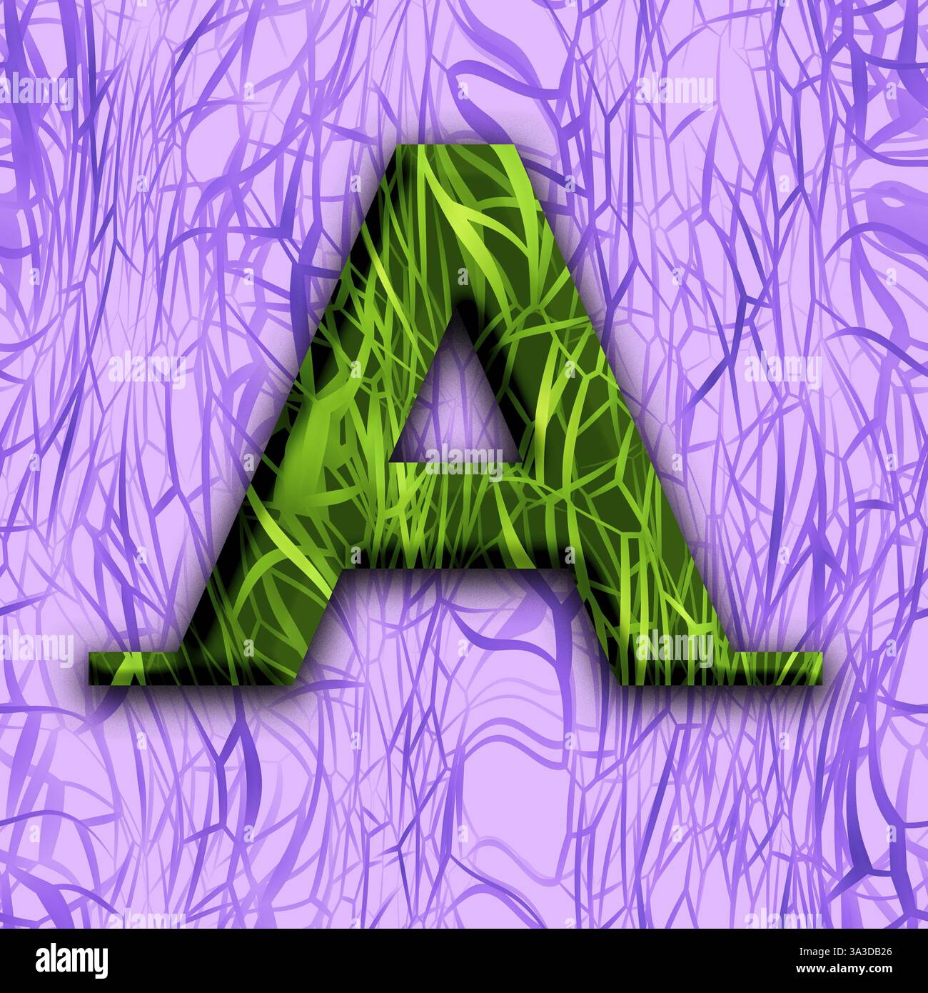 Capital letter A in unique design "jungle Stock Photo - Alamy