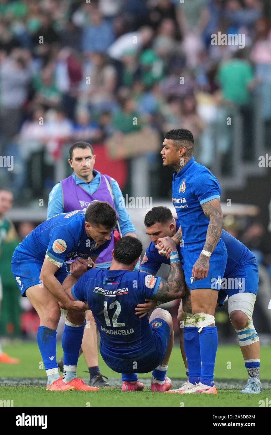 Roma, Italia. 15th Mar, 2025. Tommaso Menoncello of Italy Monty Ioane ...