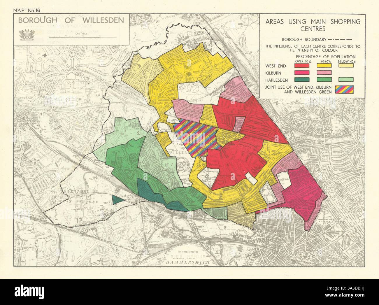 Willesden Borough. Areas using Kilburn West End Harlesden for shopping ...