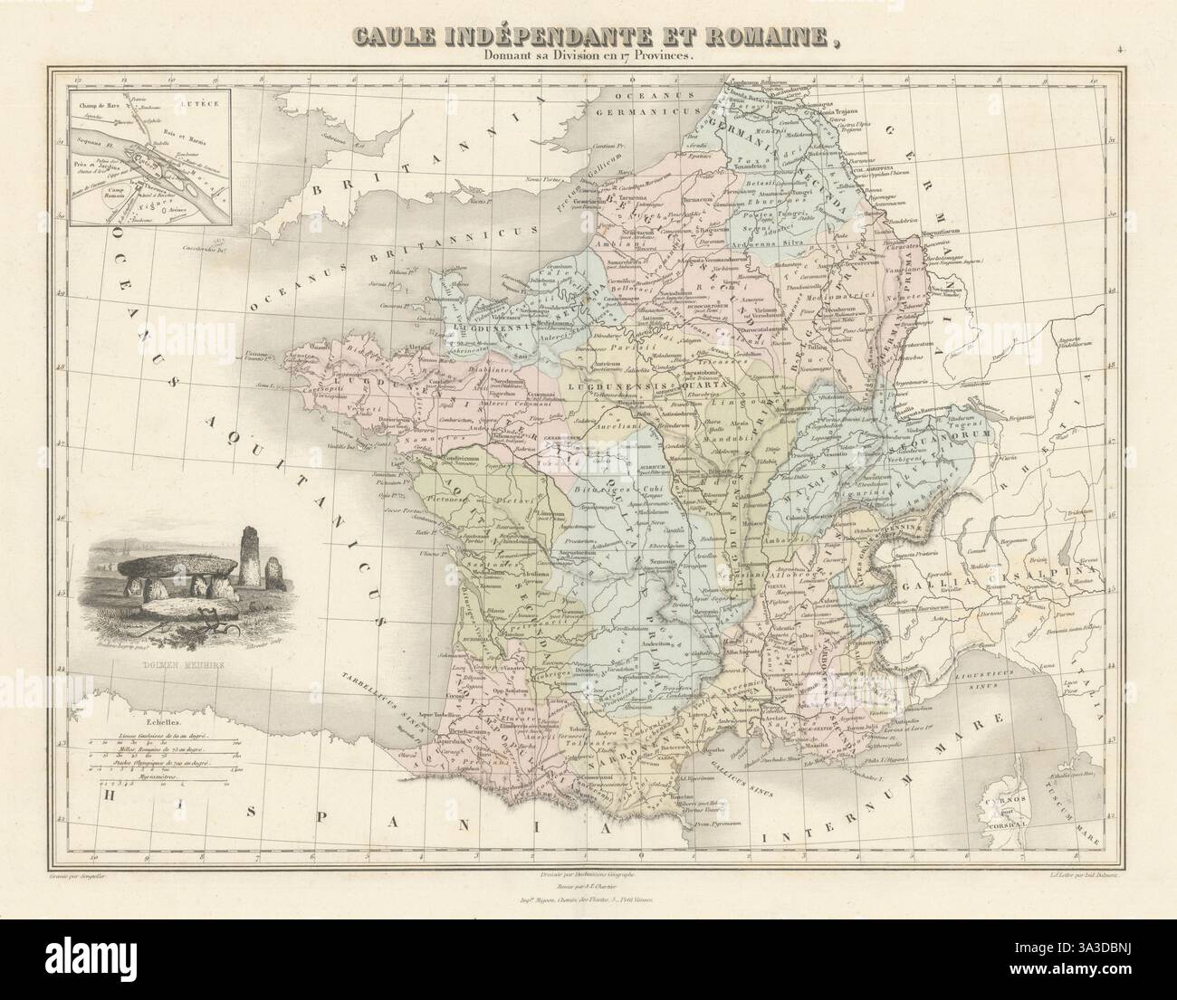 Gaule Indépendante et Romaine by Migeon. Roman Gaul / France 1861 old ...