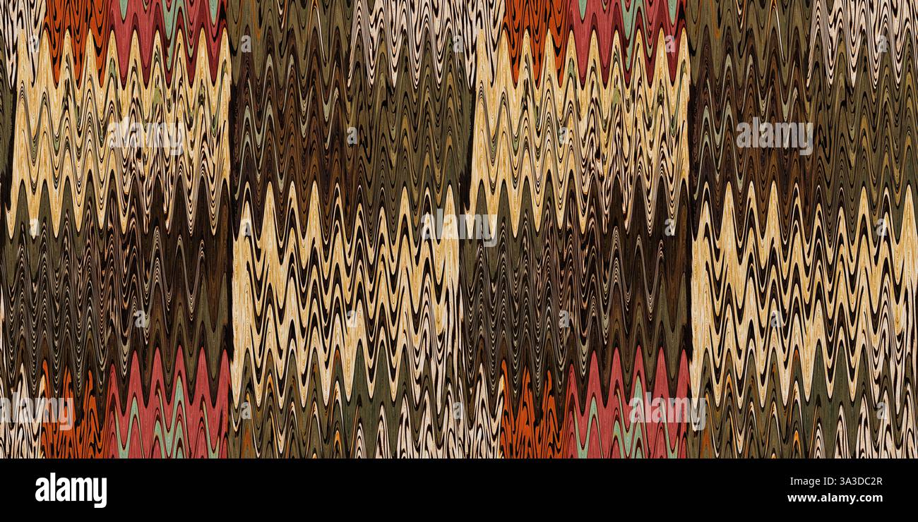 Fall colour wavy marble effect seamless border pattern background. Drip ...