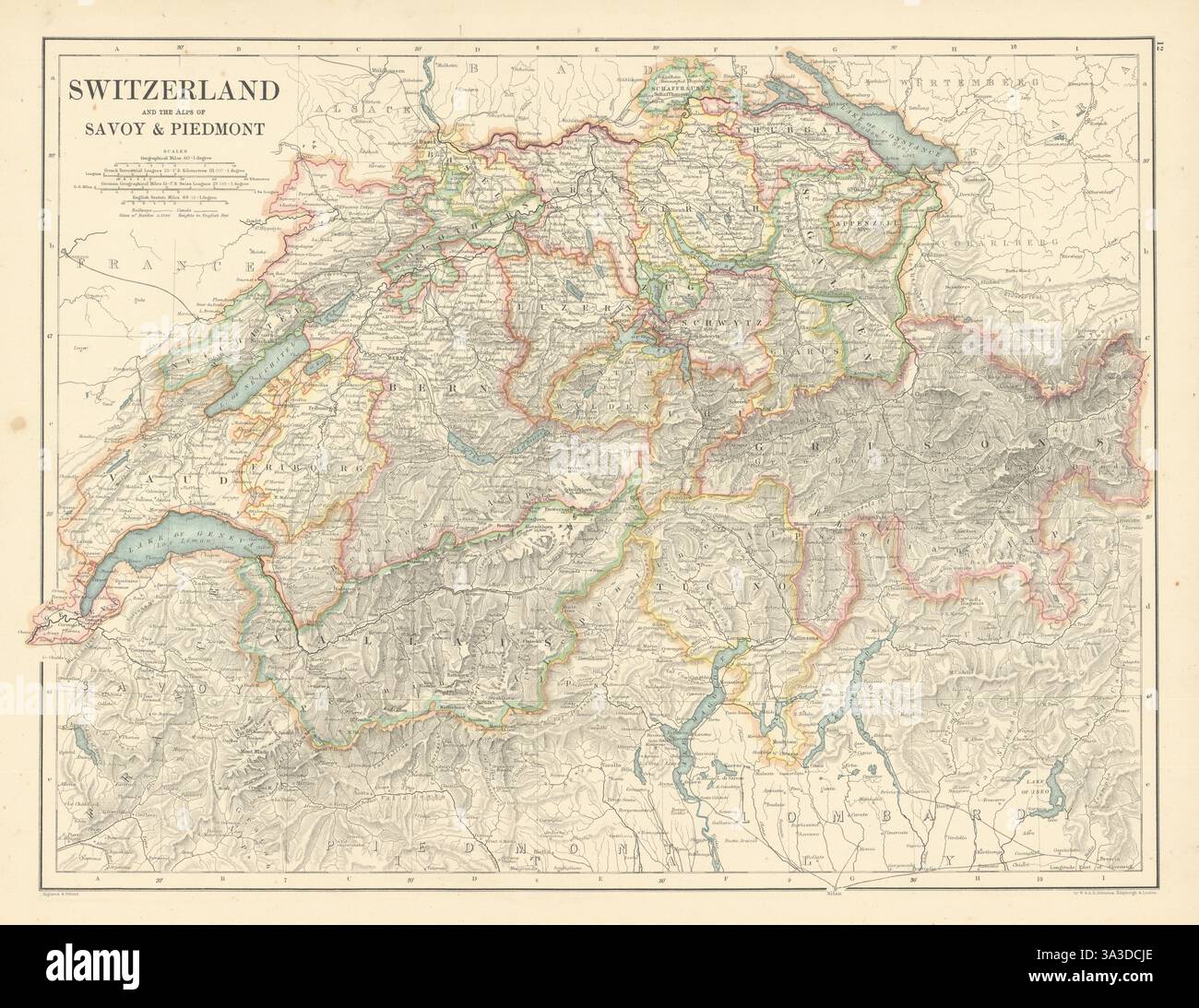 Switzerland and the Alps of Savoy and Piedmont by W. & A.K. Johnston ...
