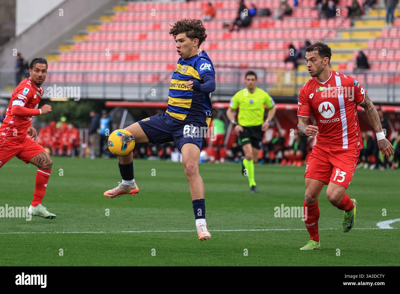 Monza, Italy. 15th Mar, 2025. Anas Haj Mohamed (Parma Calcio) in action ...