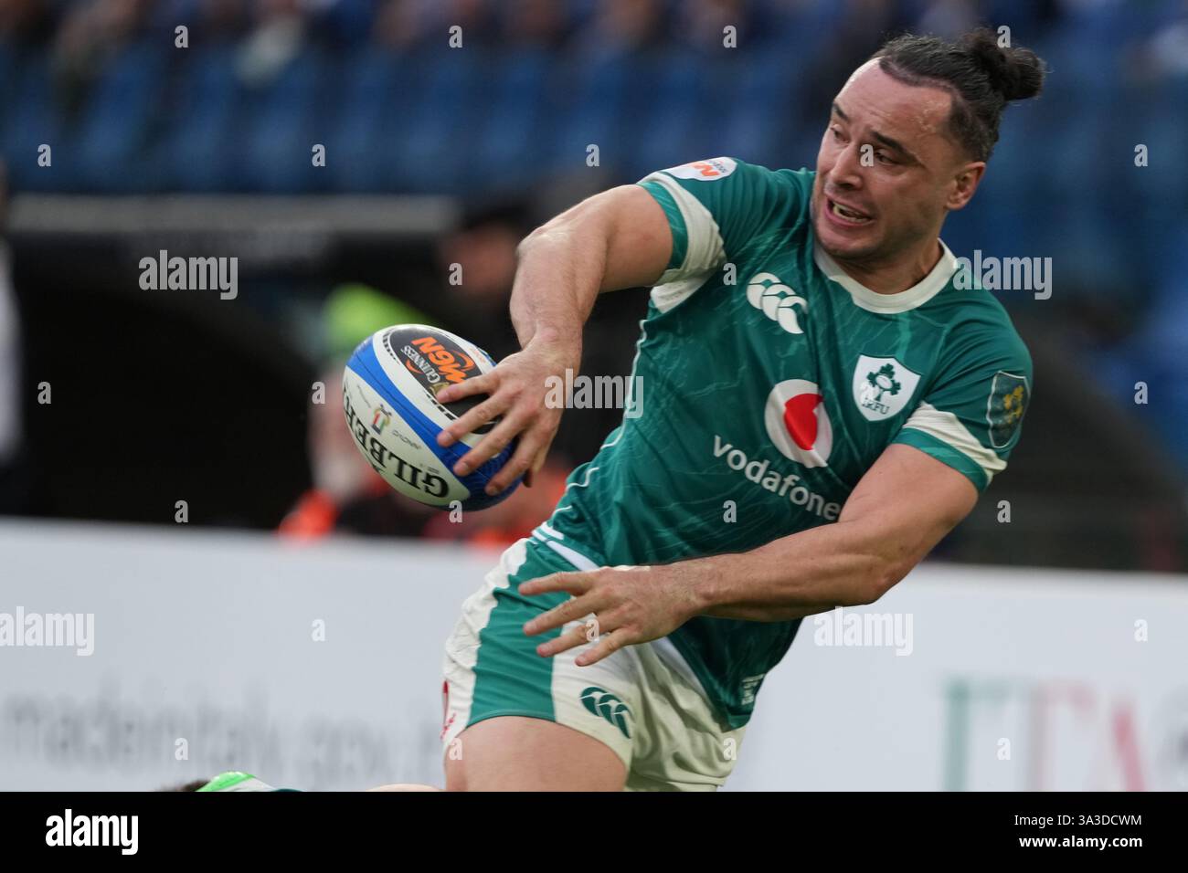 Rome, Italy. 15th Mar, 2025. James Lowe of Ireland during the Six ...