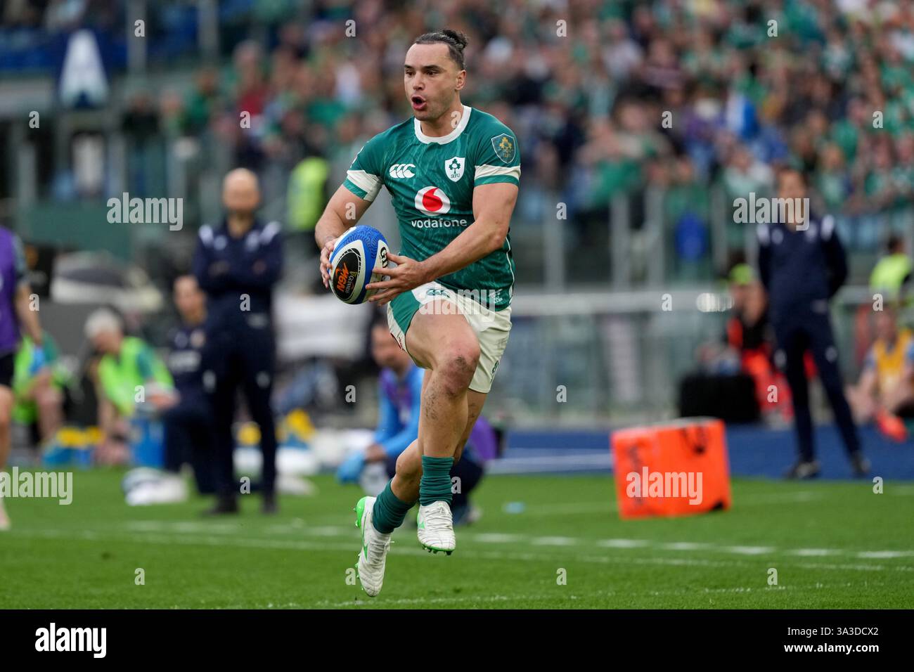 Rome, Italy. 15th Mar, 2025. James Lowe of Ireland during the Six ...
