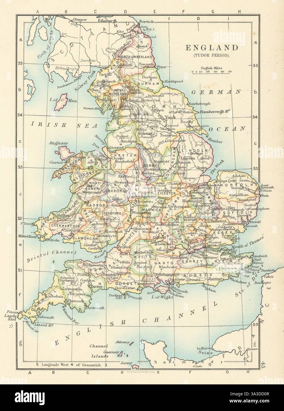 Tudor map hi-res stock photography and images - Alamy