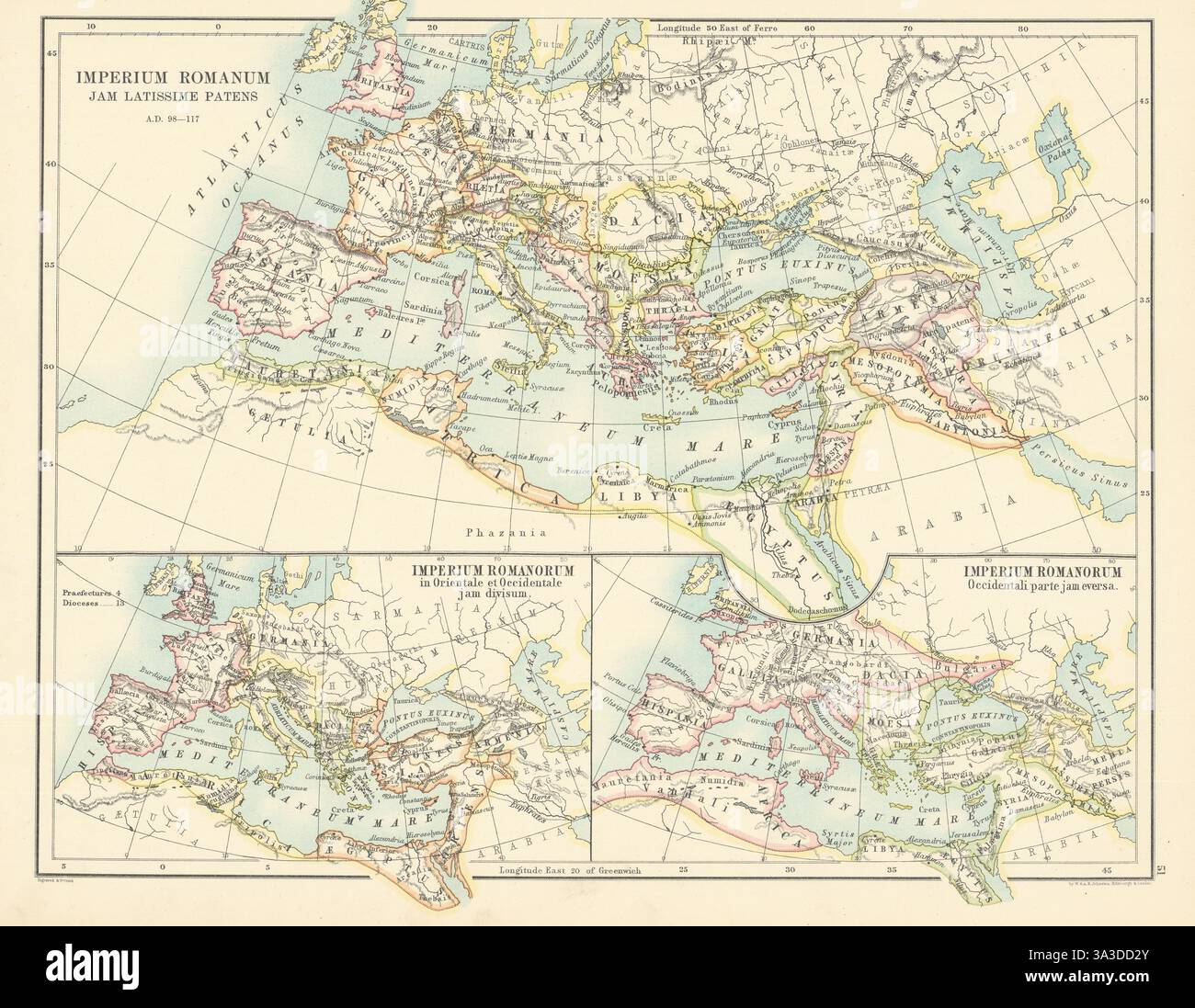 Historical map of the roman empire hi-res stock photography and images ...