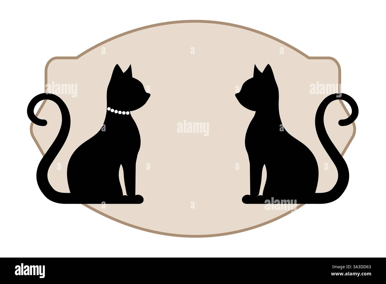 Cats shop logo template. label design elements for pet shop, zoo shop ...