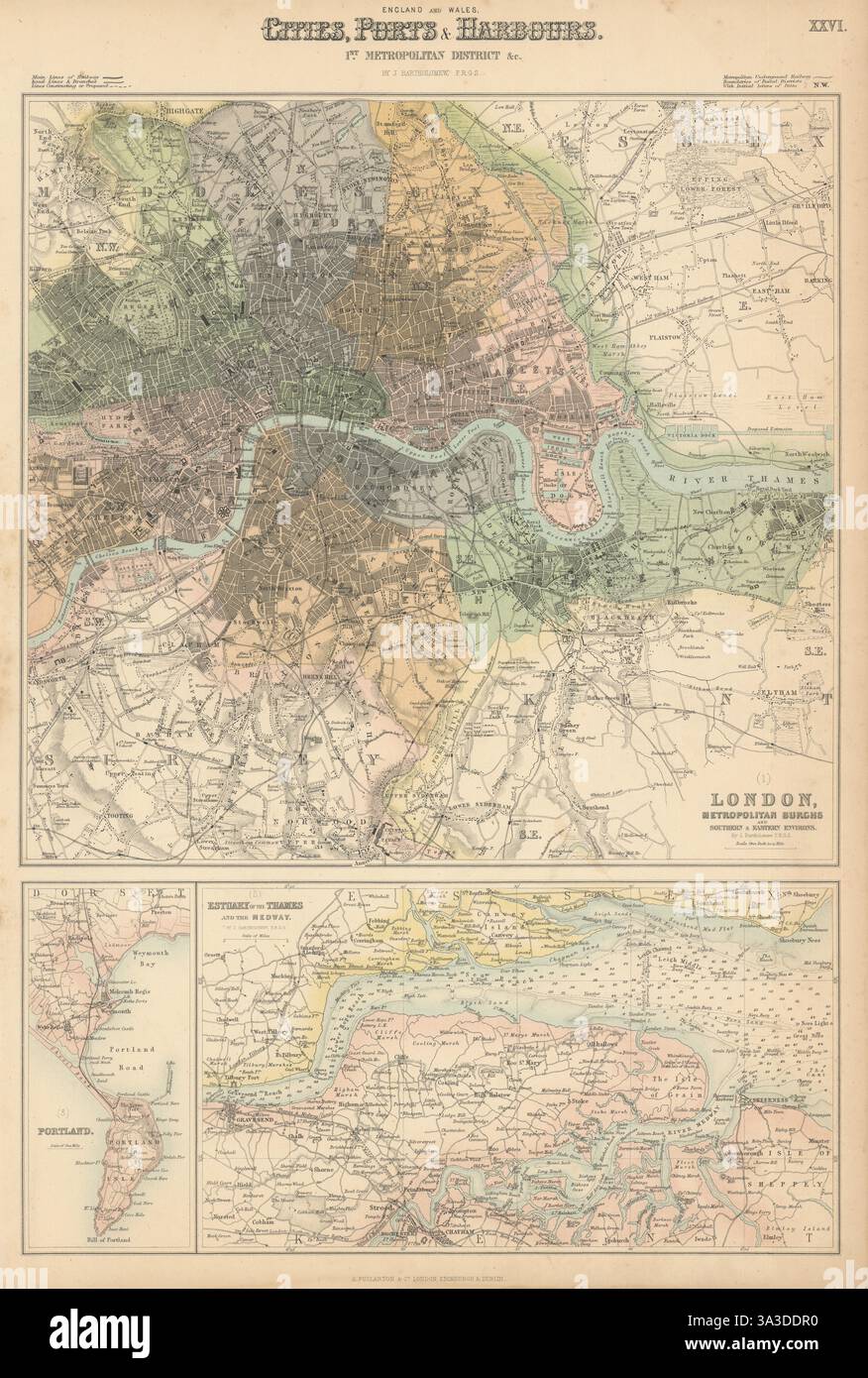 London Metropolitan Burghs. Estuary of the Thames & Medway. Portland ...