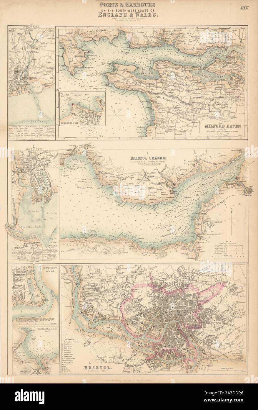 Bristol channel map hi-res stock photography and images - Alamy