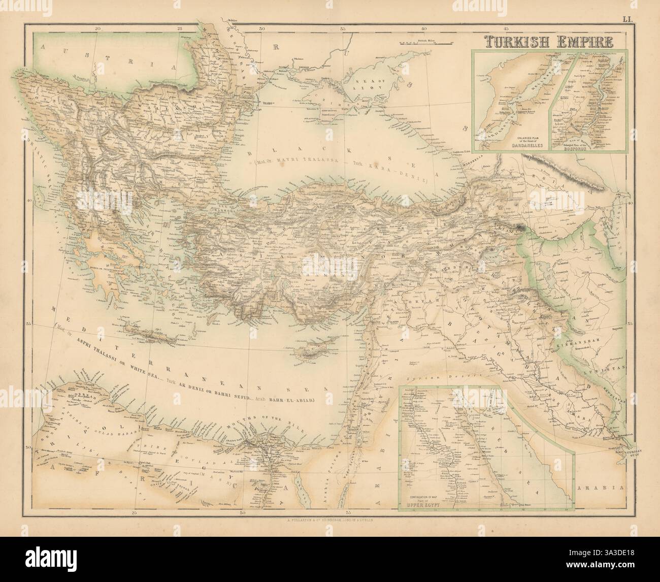 Map of bosporus strait hi-res stock photography and images - Alamy