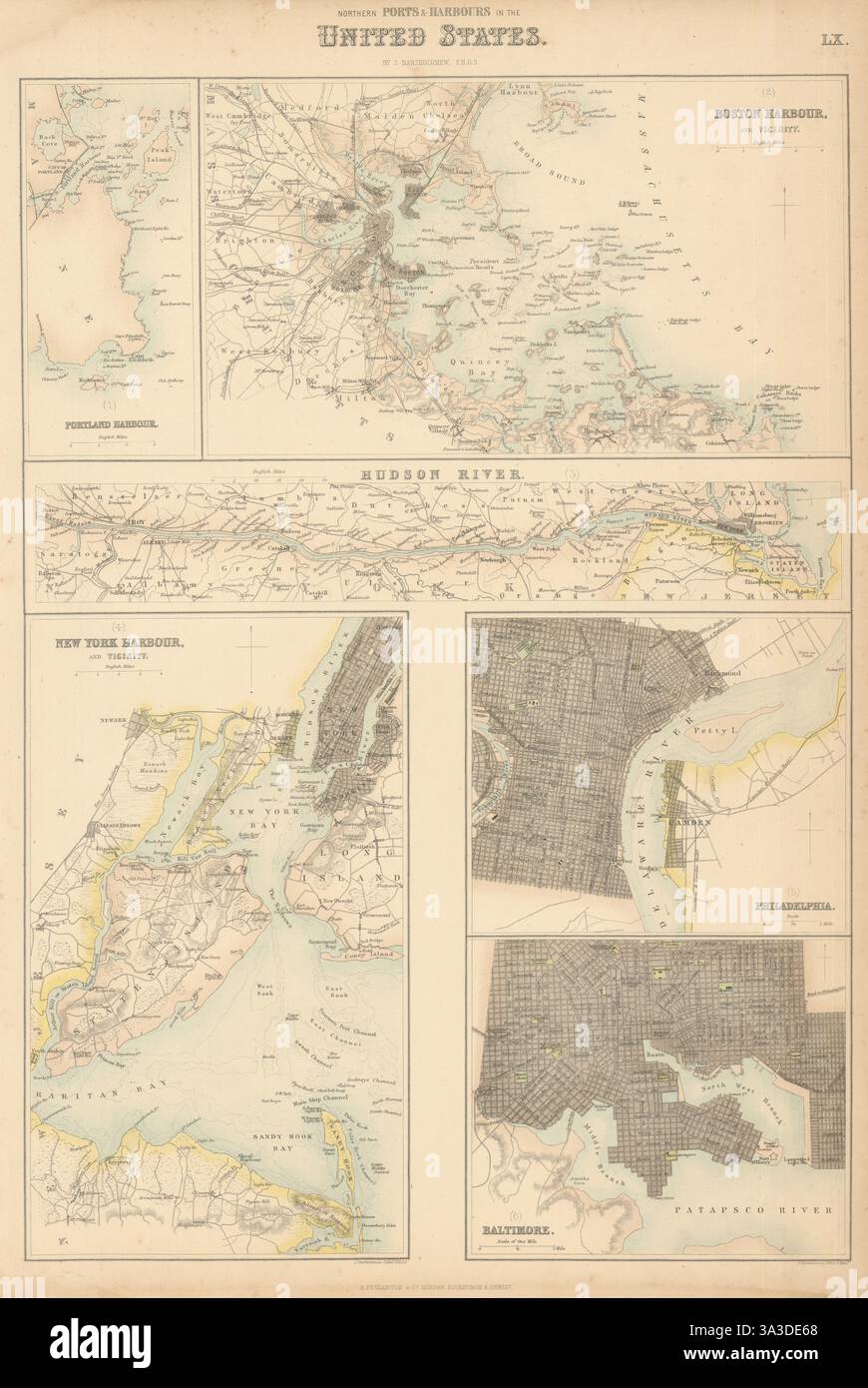 Map of ports of philadelphia hi-res stock photography and images - Alamy