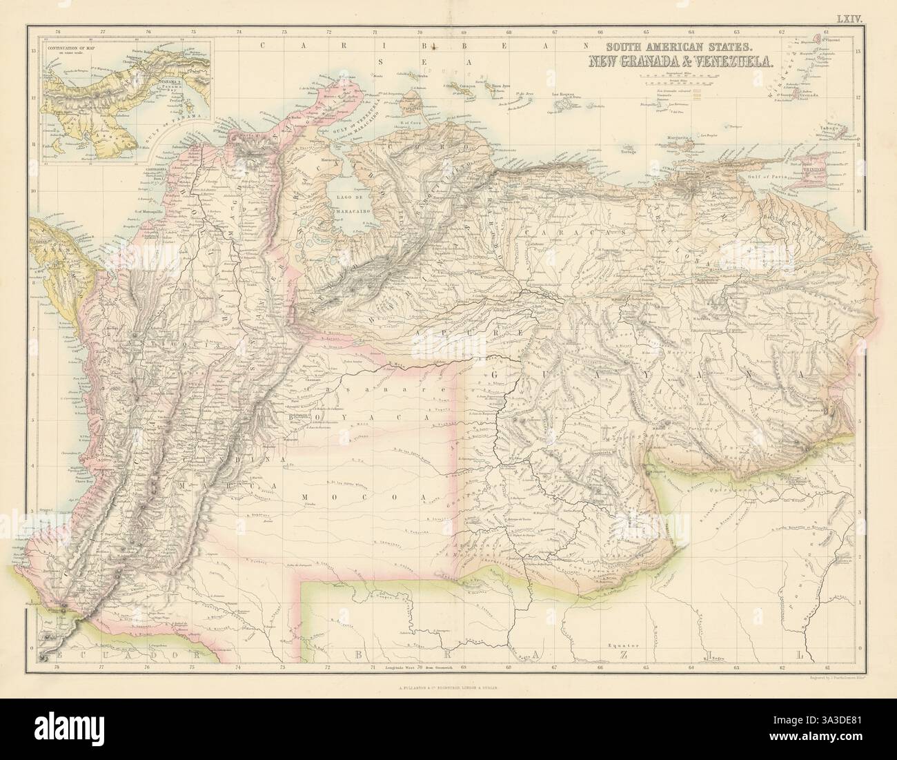 Panama map century hi-res stock photography and images - Alamy